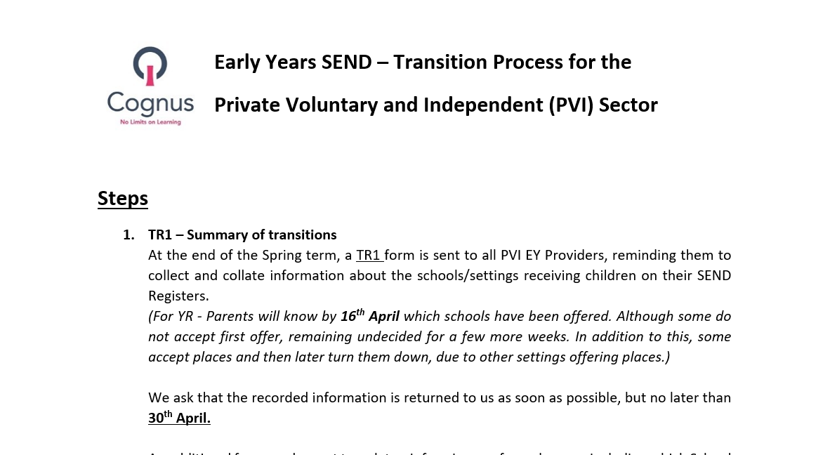 EY SEND Resources – Cognus