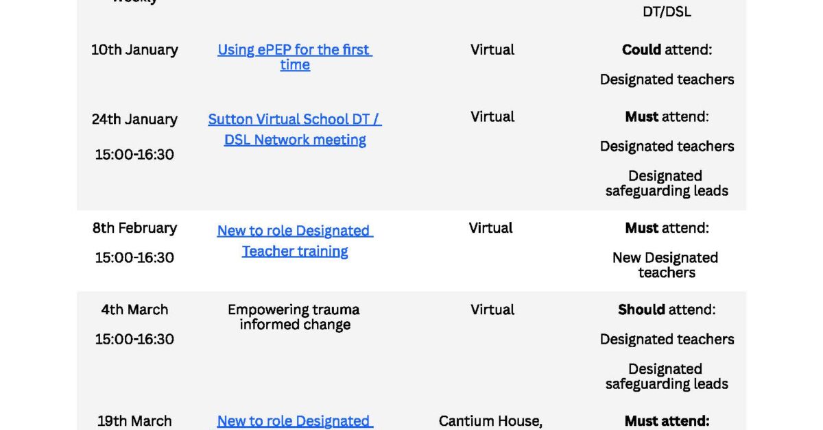 Designated Teacher Training – Cognus